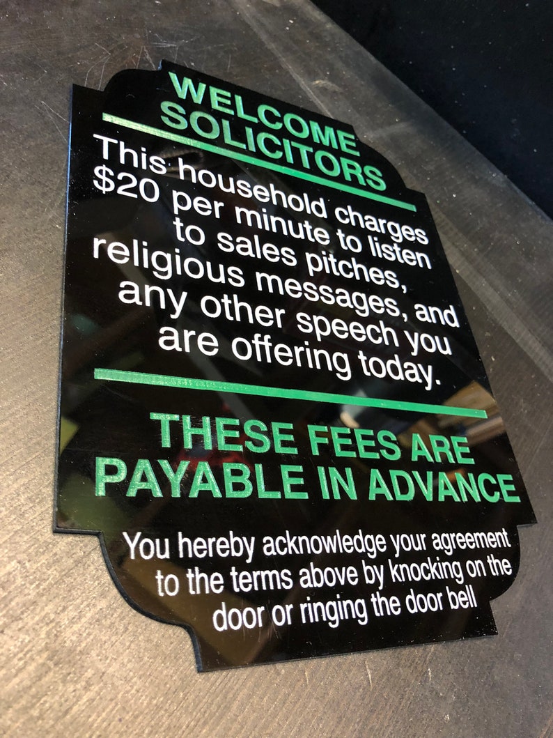 Welcome Solicitor Sign - Etsy