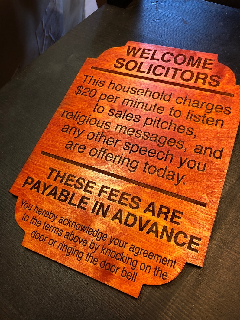 Welcome Solicitor Sign - Etsy