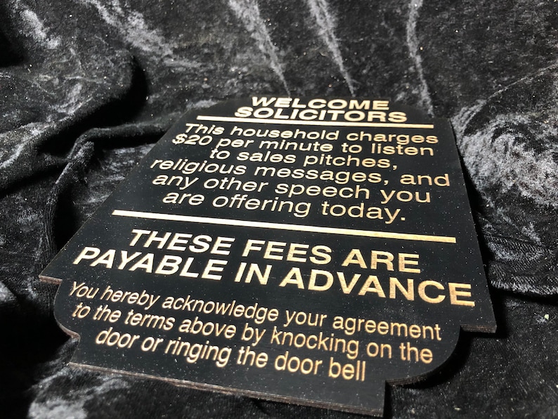 Welcome Solicitor Sign - Etsy