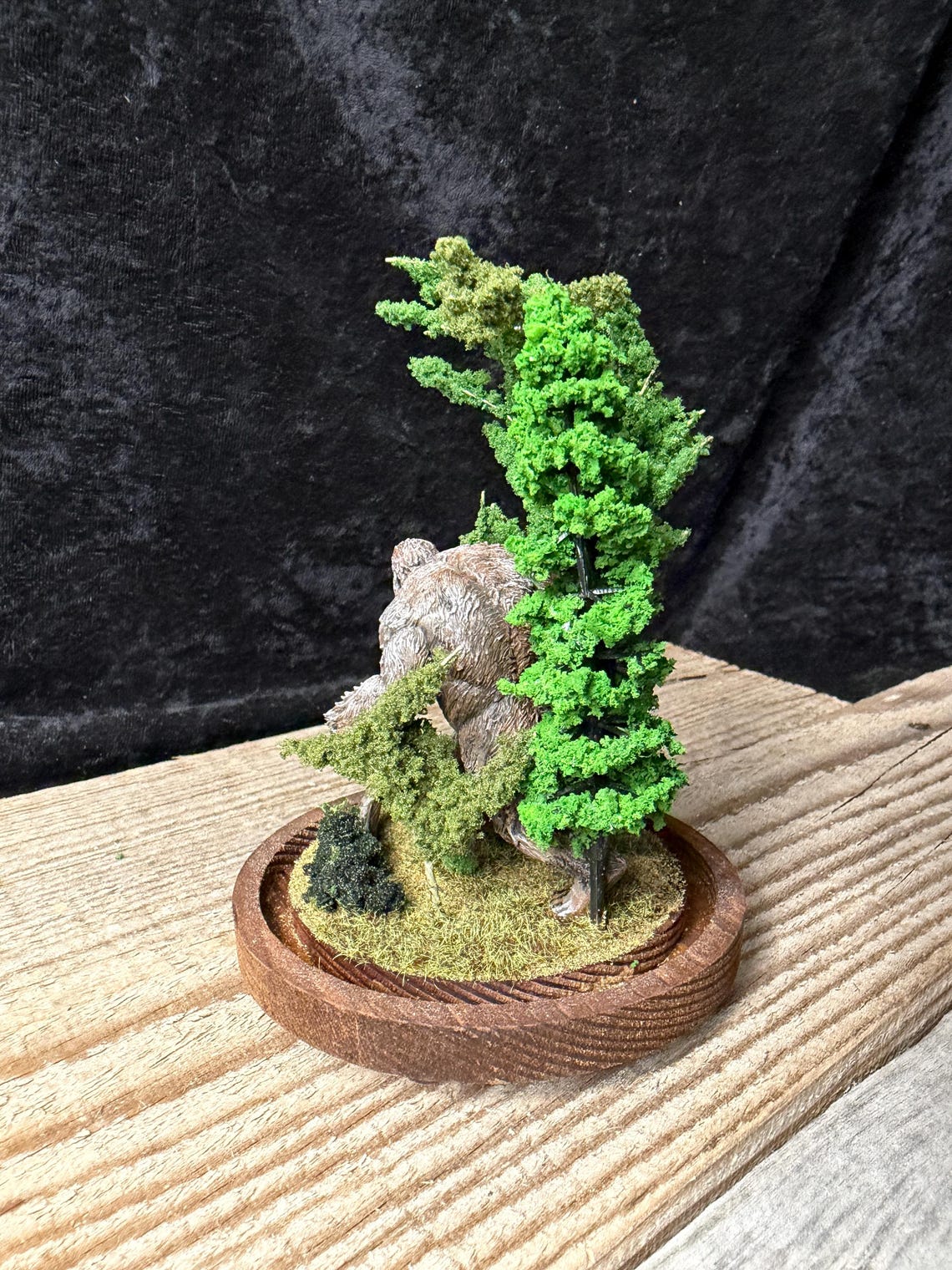 Mini Bigfoot Diorama Under Glass Cloche • Cryptid Decor • Sasquatch ...