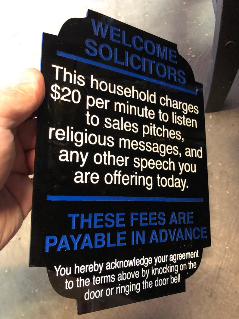 Welcome Solicitor Sign - Etsy