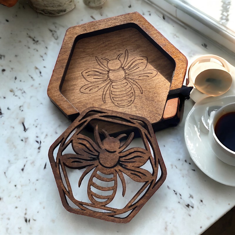 Bee Coasters - Etsy