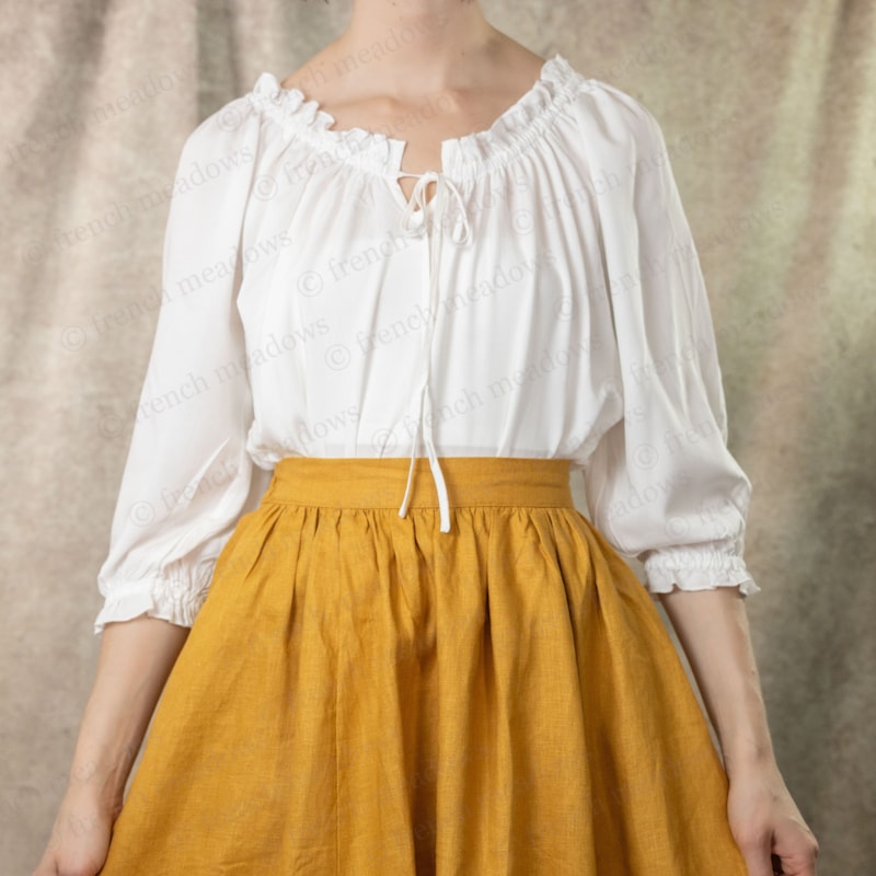 Peasant Blouse Cotton Linen - Etsy