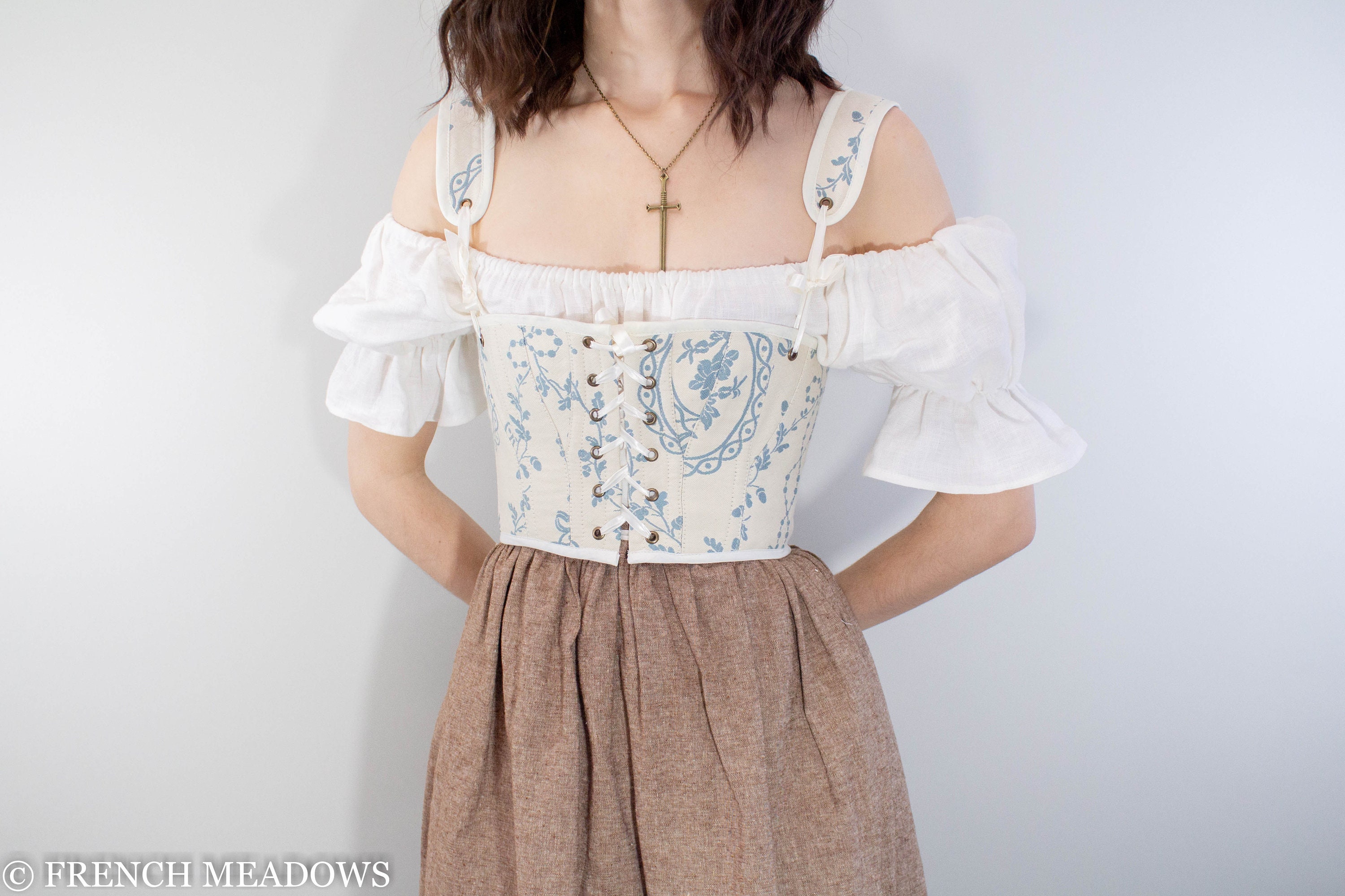 XS Regency Stays Renaissance Corset Bodice in Ivory French | Etsy