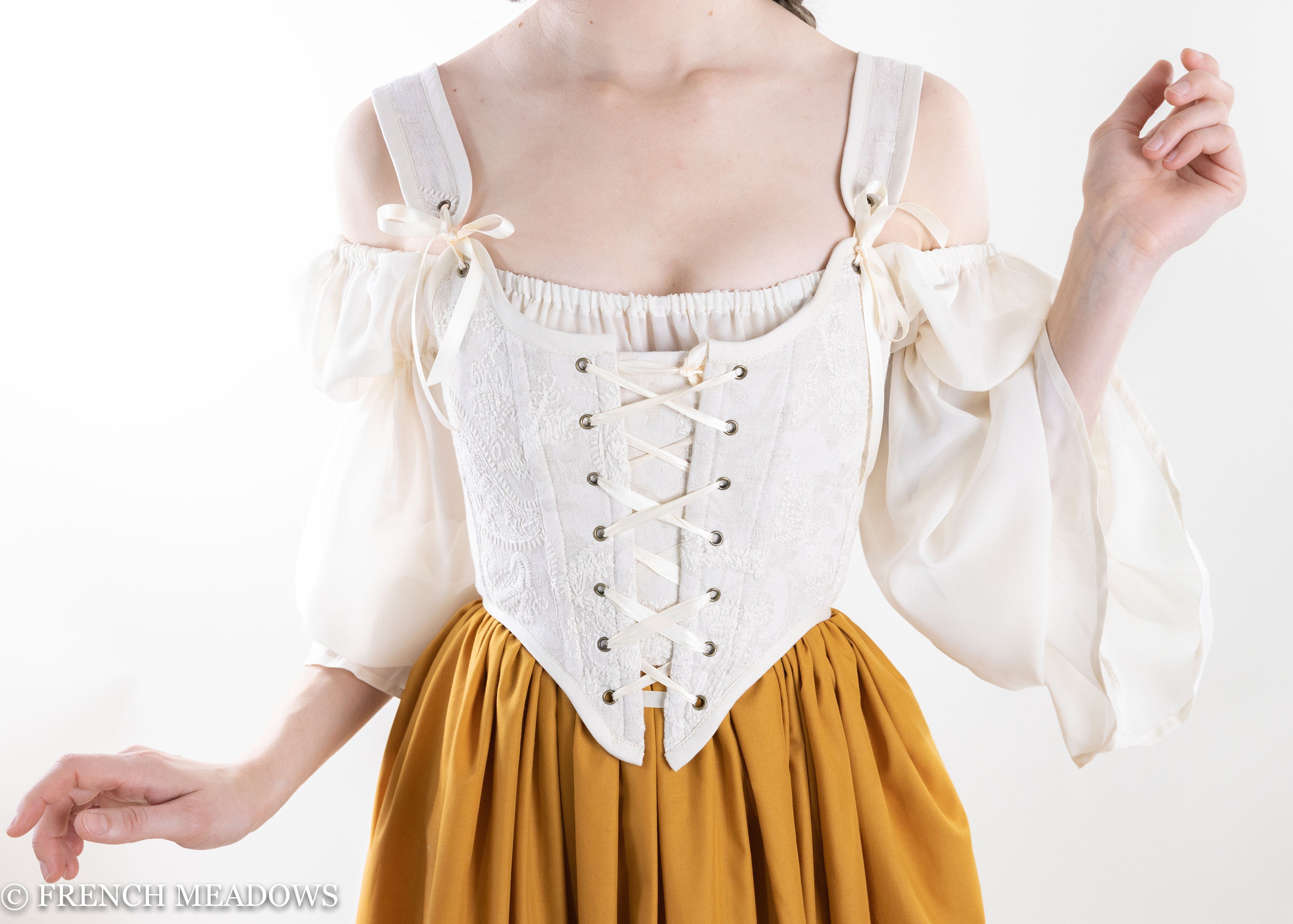 offline online sales Renaissance Corset Bodice Stays in Ivory Beige ...