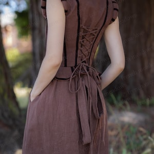 Brown Tavern Bodice: Renaissance Faire Cotton Corset - LARP Costume - Etsy
