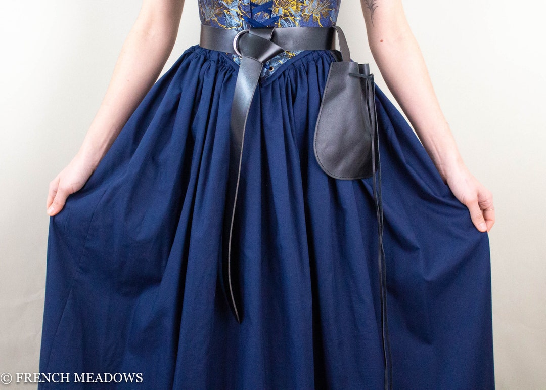 Navy Blue Renaissance Skirt Long Gathered Maxi Midi Skirt - Etsy Canada