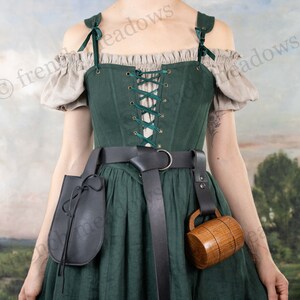 Dark Green Linen Corset | Renaissance Corset Bodice Stays Outlander ...