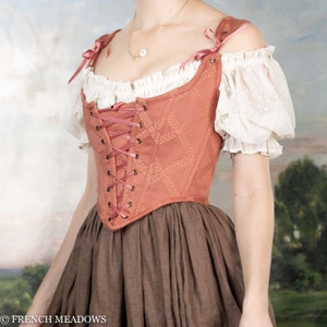 READY TO SHIP Renaissance Corset Peasant Bodice Stays in Pink Rose Gold ...