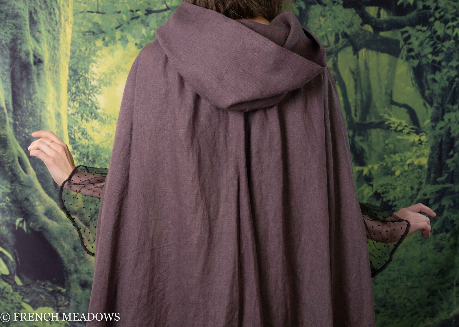 Purple Linen Renaissance Cloak Linen Cloak Sarah Sanderson - Etsy