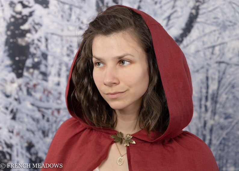 Red Linen Renaissance Cloak Little Red Riding Hood Linen - Etsy