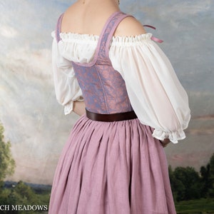 Handmade Renaissance Corset Dress Purple Floral Silk Rapunzel | Hobbit ...