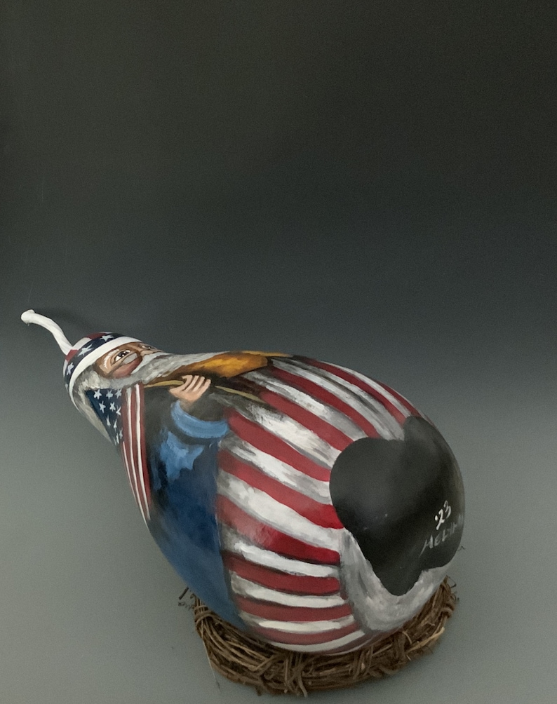 Hand Painted Uncle Sam Gourd Art - Etsy