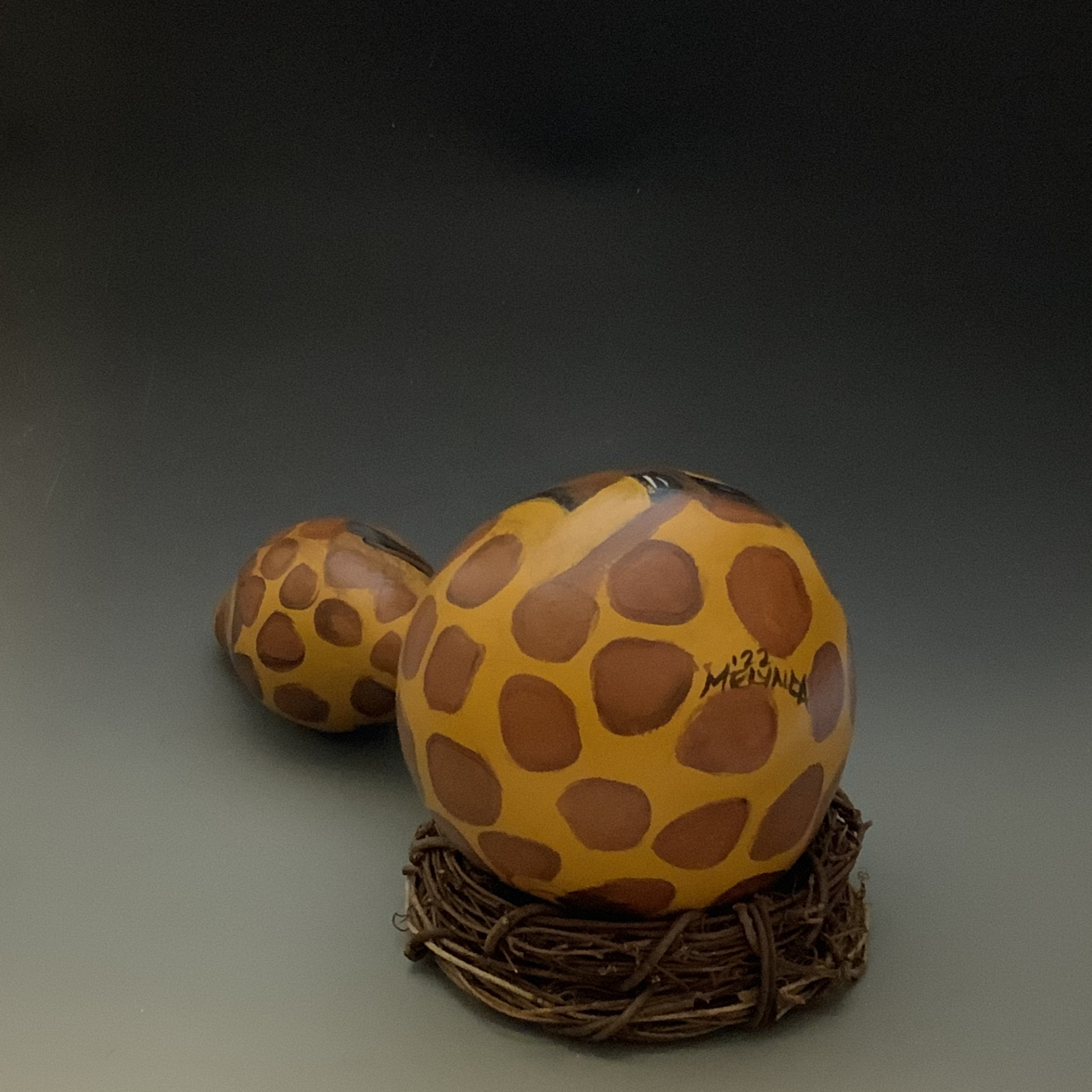 Hand Painted Giraffe Gourd Art - Etsy