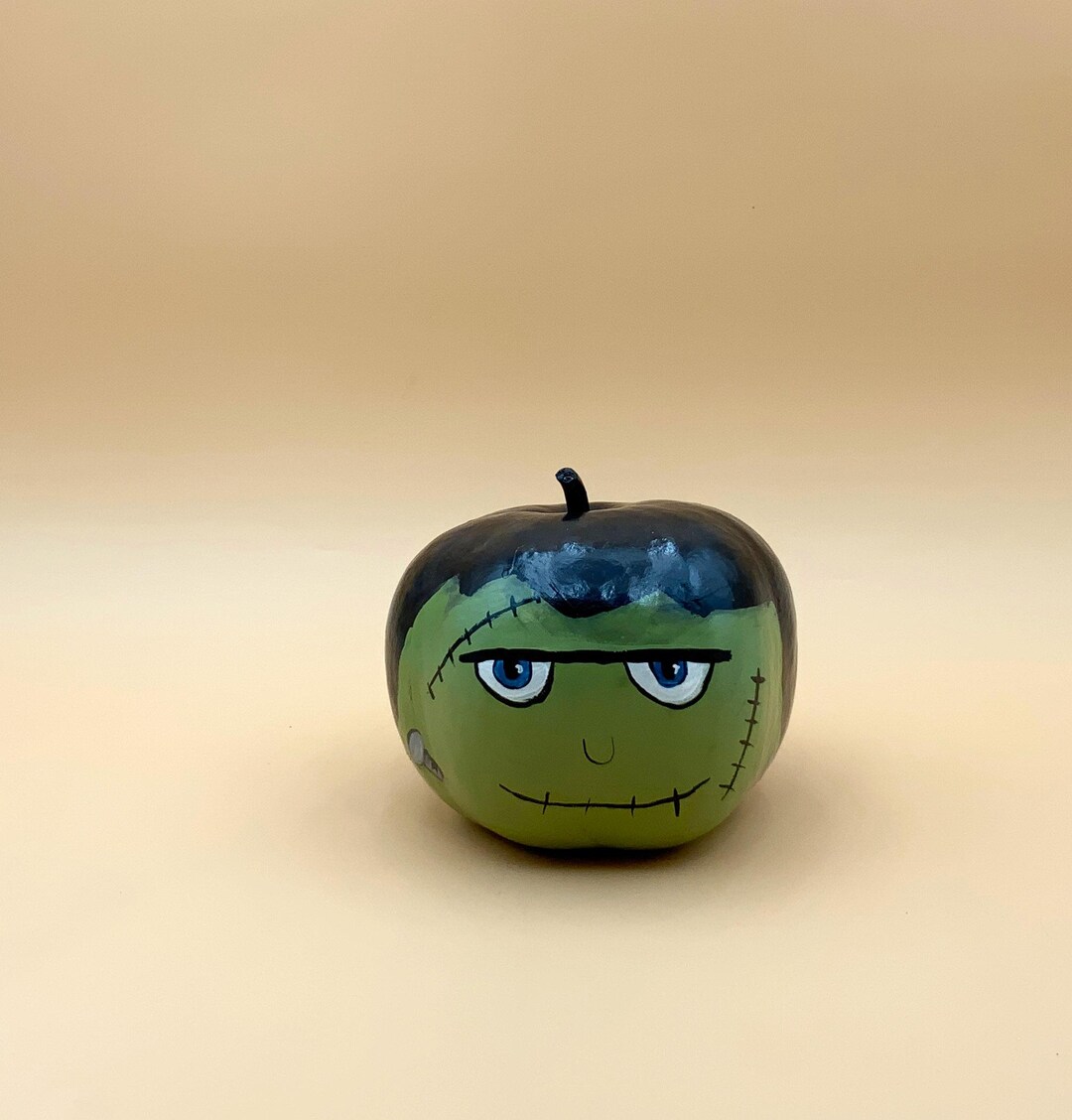 Hand-painted Frankenstein Face Gourd - Etsy