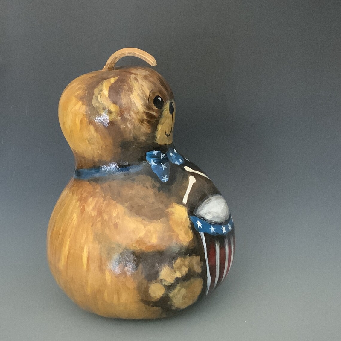 Hand-painted Patriotic Teddy Bear Gourd Art - Etsy