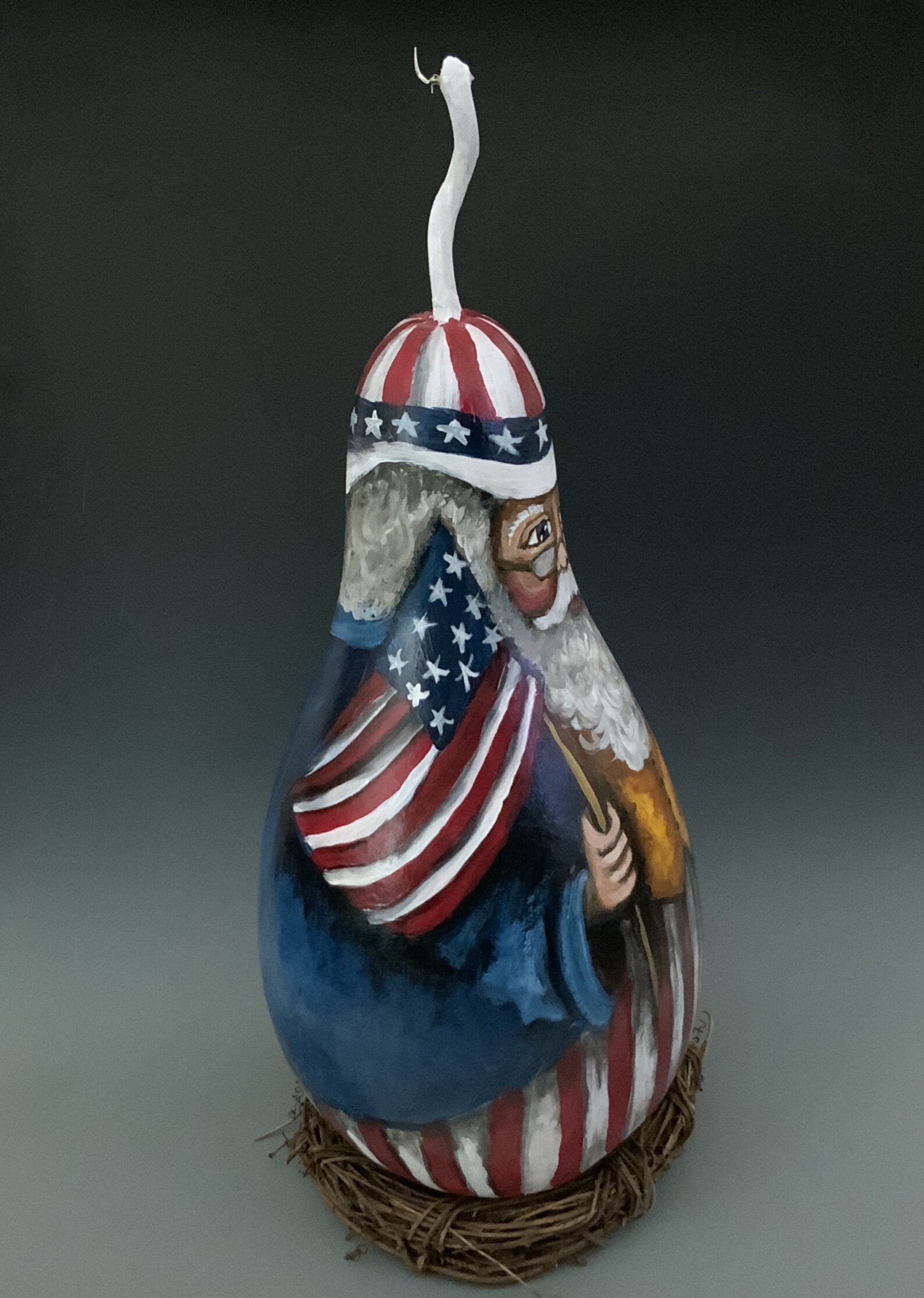 Hand Painted Uncle Sam Gourd Art - Etsy