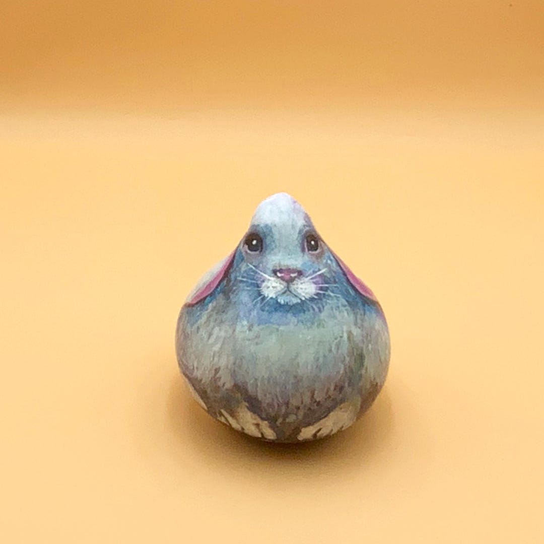 Hand Painted Bunny Rabbit Gourd Art - Etsy