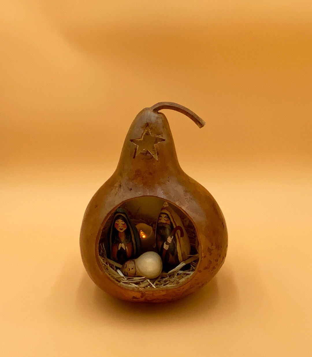 Hand-painted Gourd Nativity Creche Set - Etsy