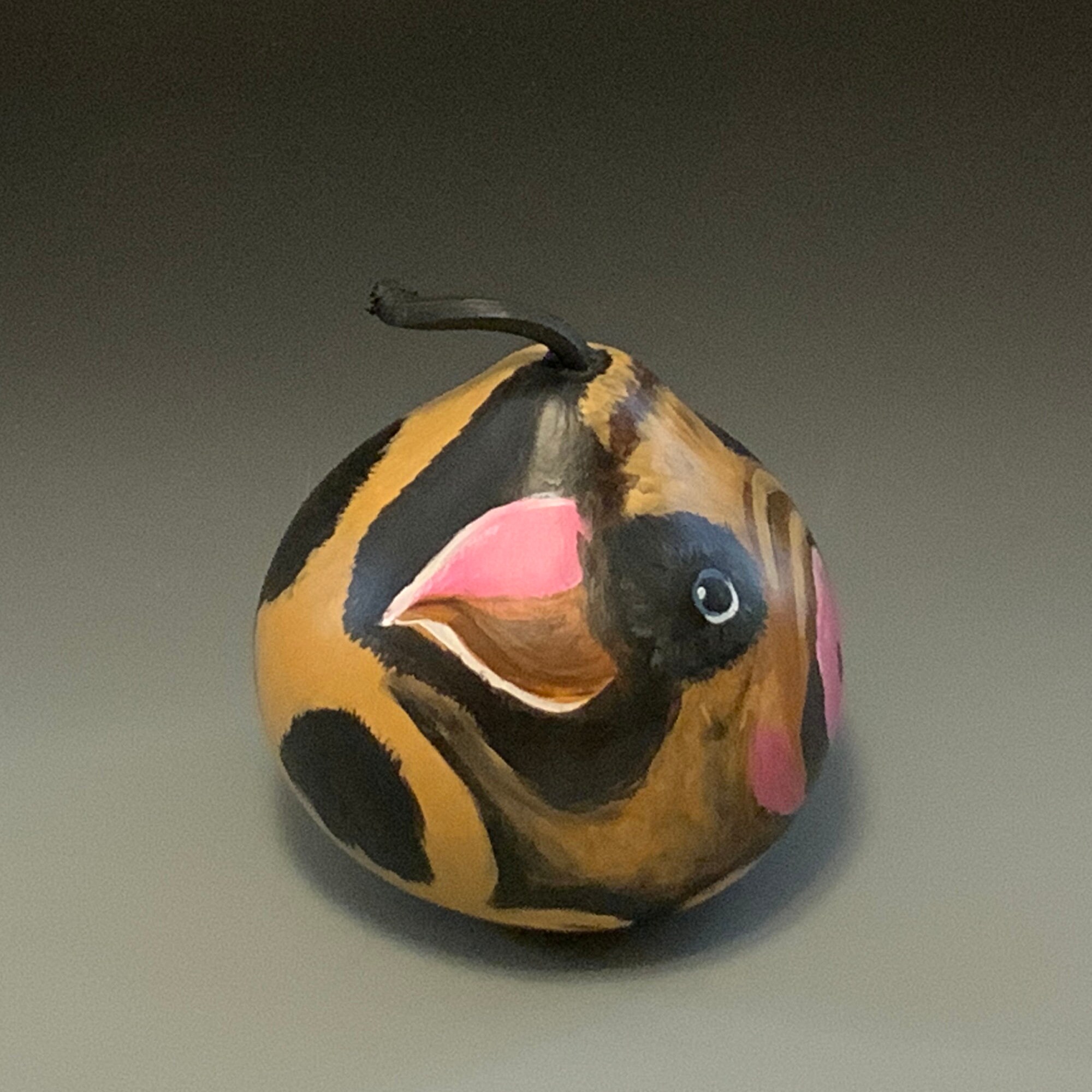 Hand Painted Pig Gourd Art - Etsy