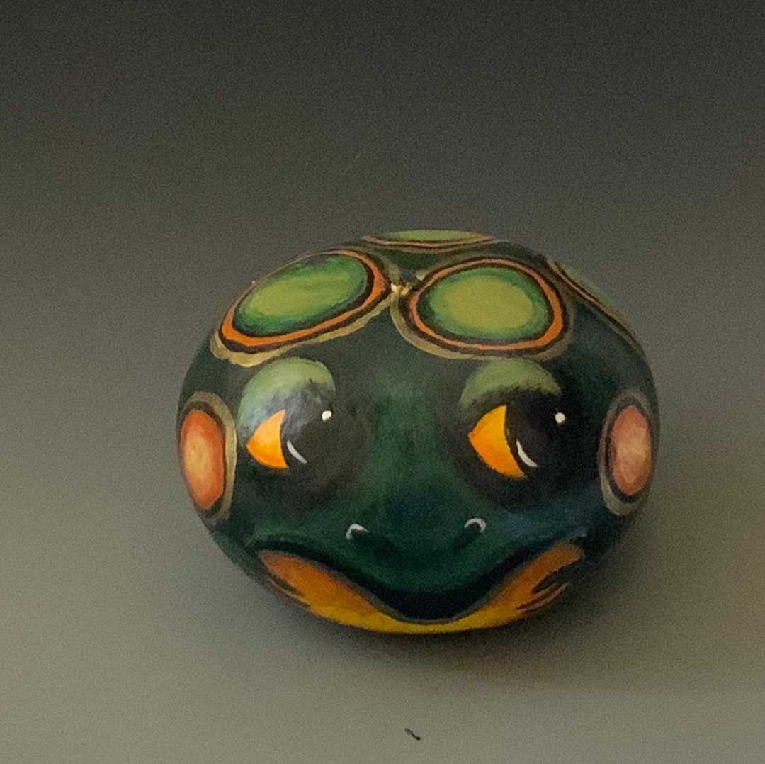Hand Painted Frog Gourd Art - Etsy
