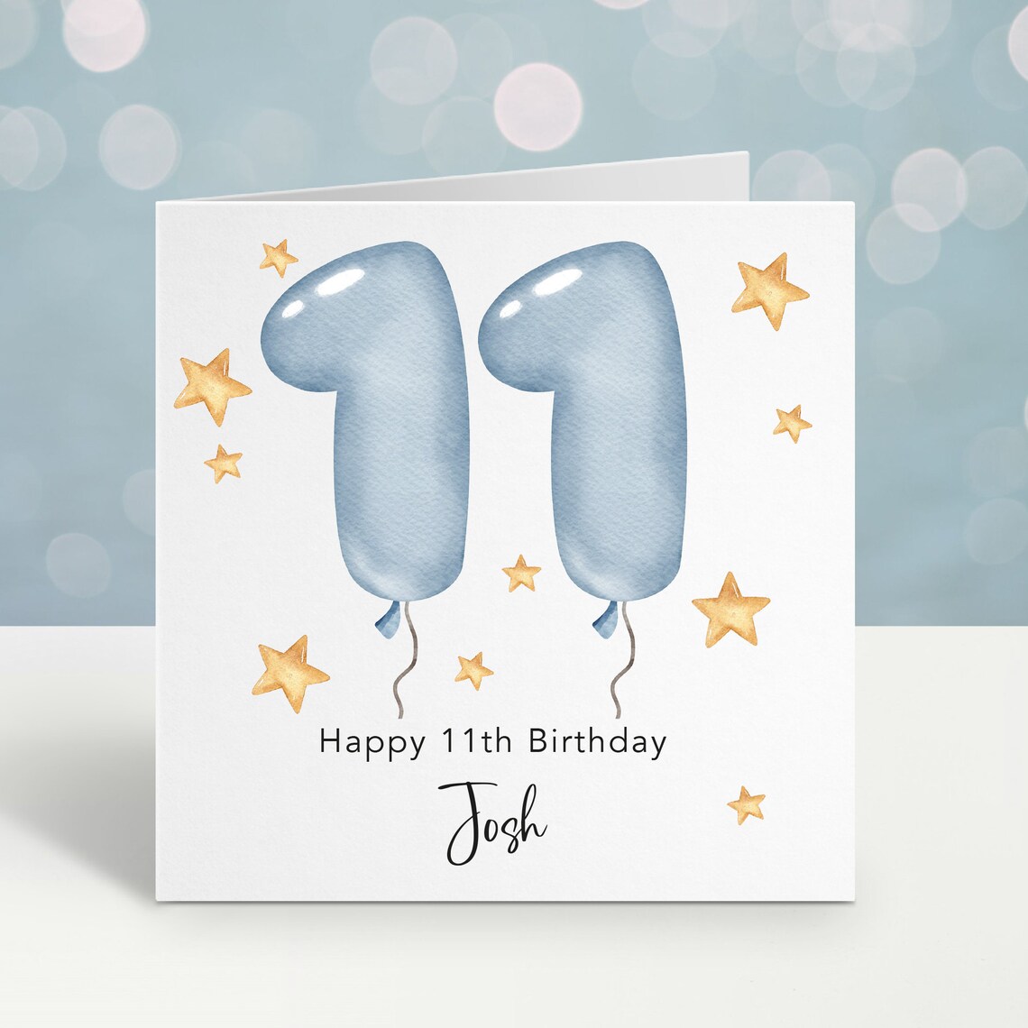 Personalised 11th Birthday Card Custom Name Card Childrens Birthday ...