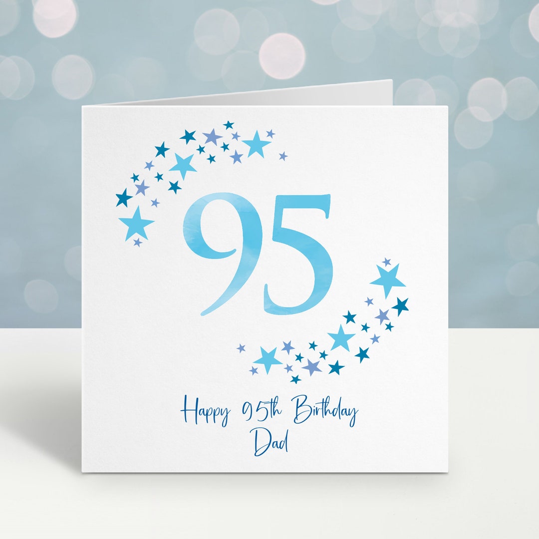 Happy 95th Birthday Card | Personalised Card | Personalised 95th Card ...