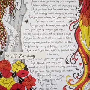 After a While Illustrated Poem by Veronica Shoffstall - a High Quality ...