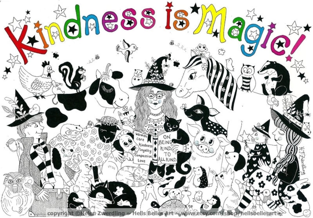 Kindness is Magic a High Quality Signed & Framed A4 Print - Etsy UK
