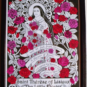 Saint Thérèse of Lisieux 'the Little Flower' ~ a High Quality, Framed ...