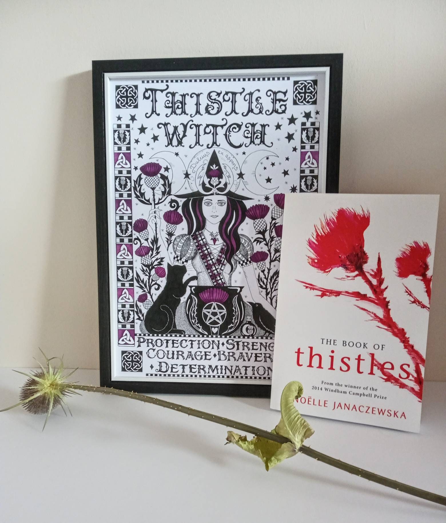 Scottish Thistle Witch ~ a High Quality, Framed A4 Signed Print of an ...