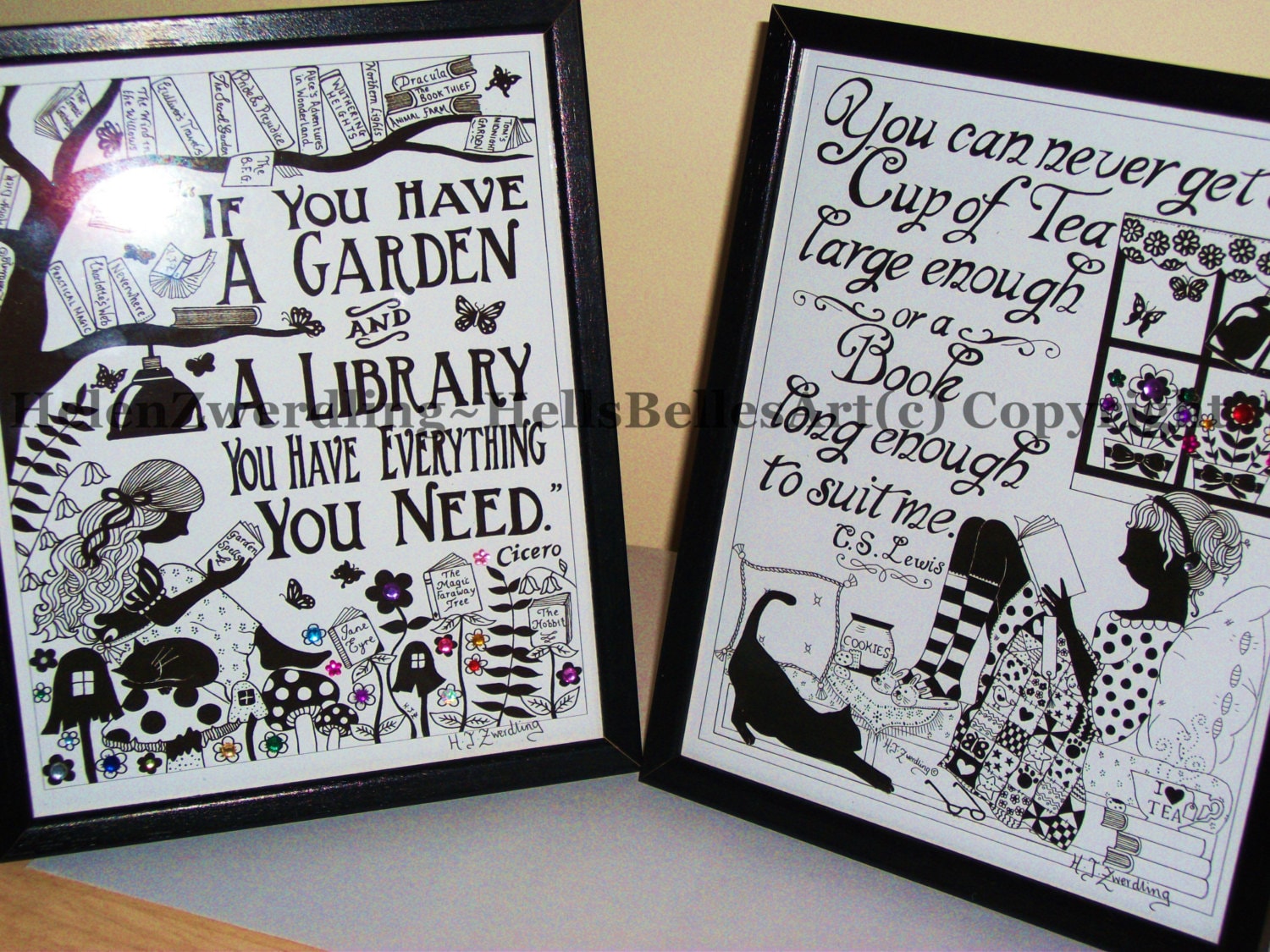 Garden Library ~ Cicero Quote ~ a Personalised and Enhanced, High ...