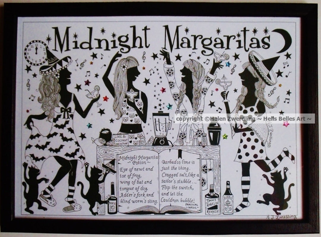 Midnight Margaritas ~ Practical Magic. A High Quality Framed A4 Print ...