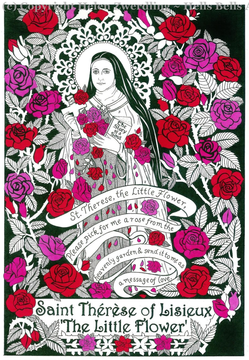 Saint Thérèse of Lisieux 'the Little Flower' a High - Etsy UK