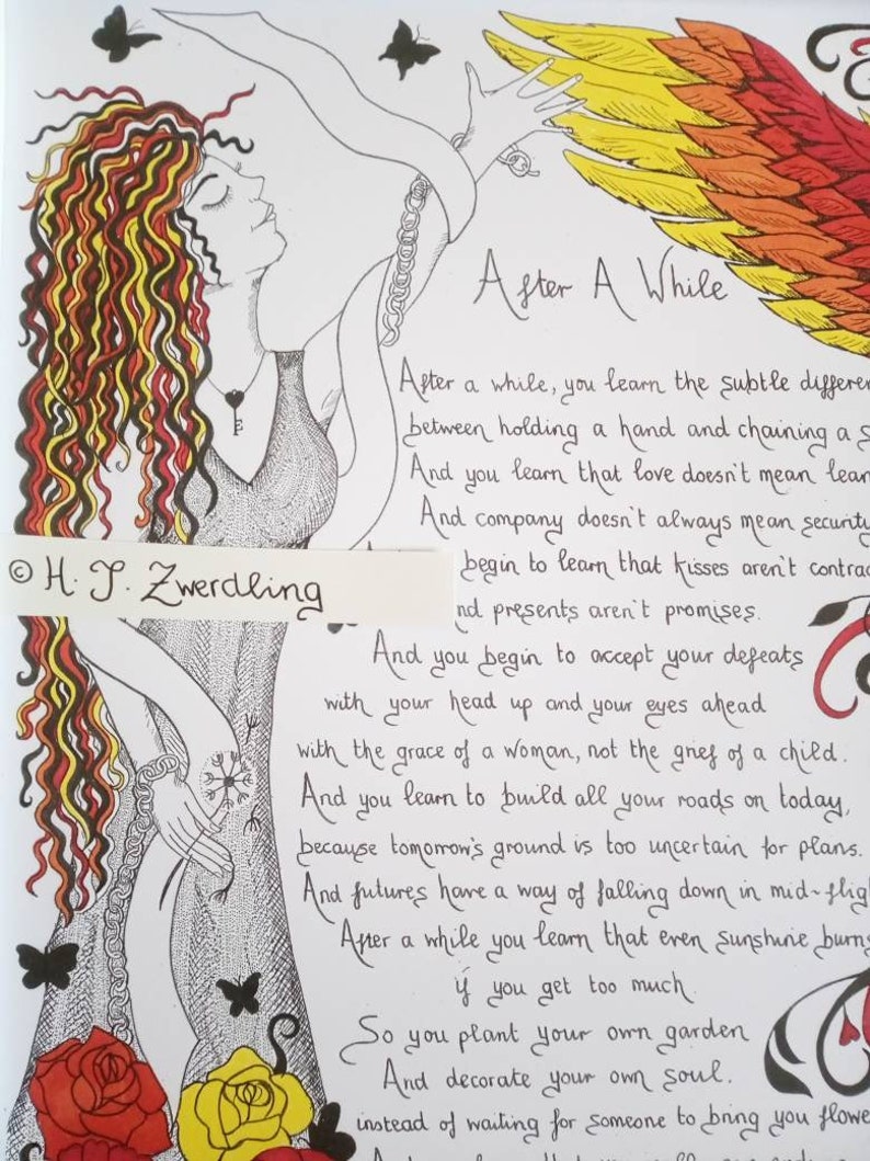 After a While Illustrated Poem by Veronica Shoffstall a High - Etsy