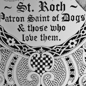 St. Roch ~ Patron St. of Dogs & Those Who Love Them ~ a Framed A4 Print ...