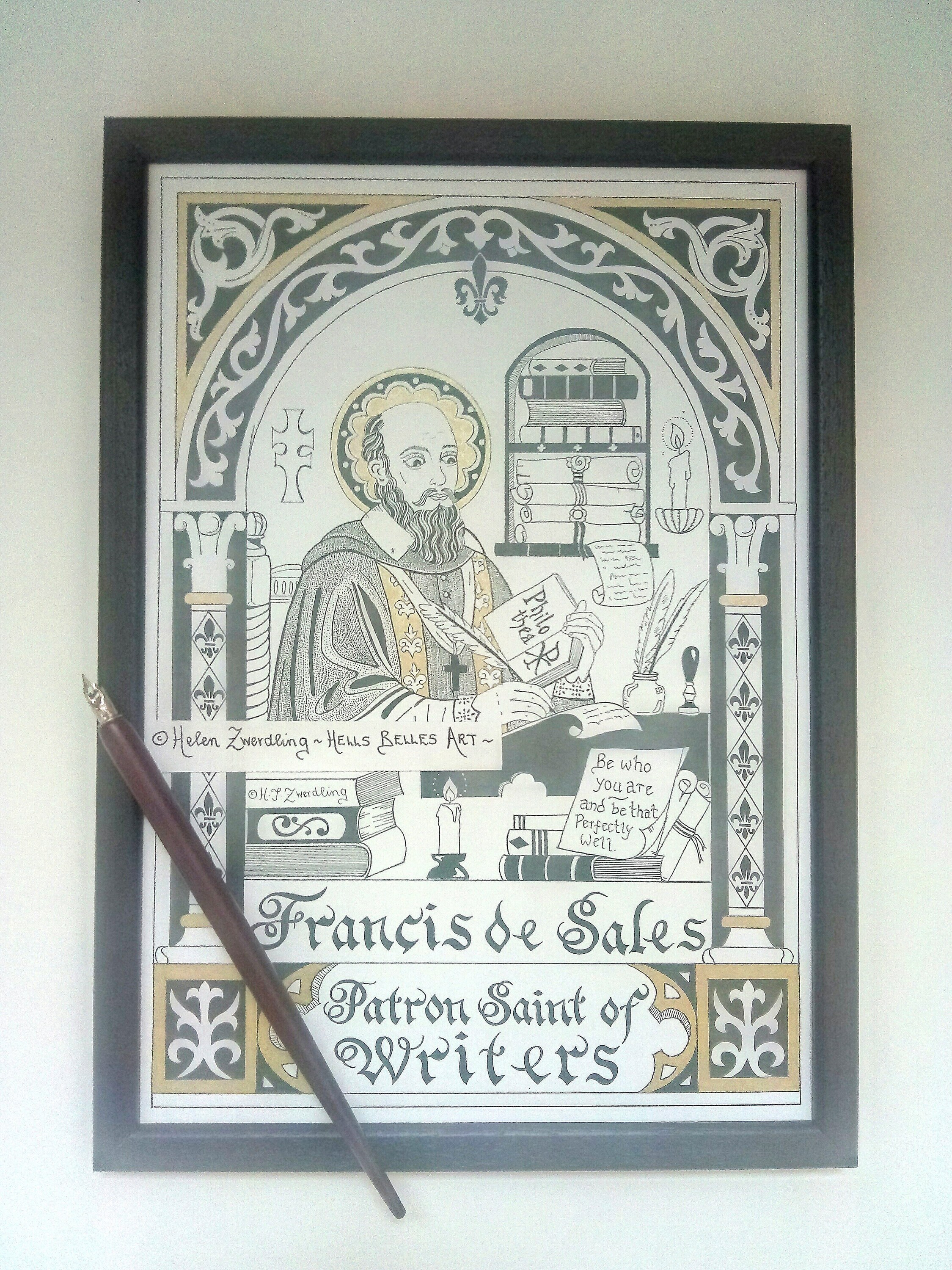 Francis De Sales Patron Saint of Writers. A High Quality - Etsy UK