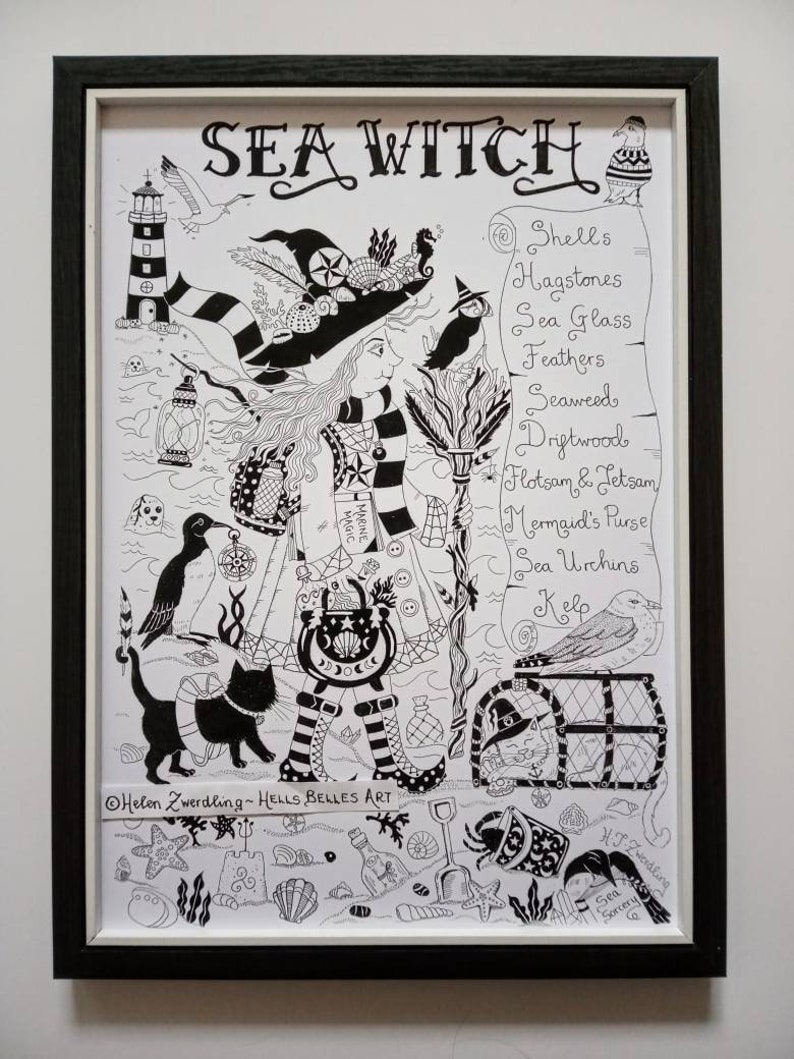 Sea Witch ~ a High Quality Signed and Framed A4 Print of an Original ...