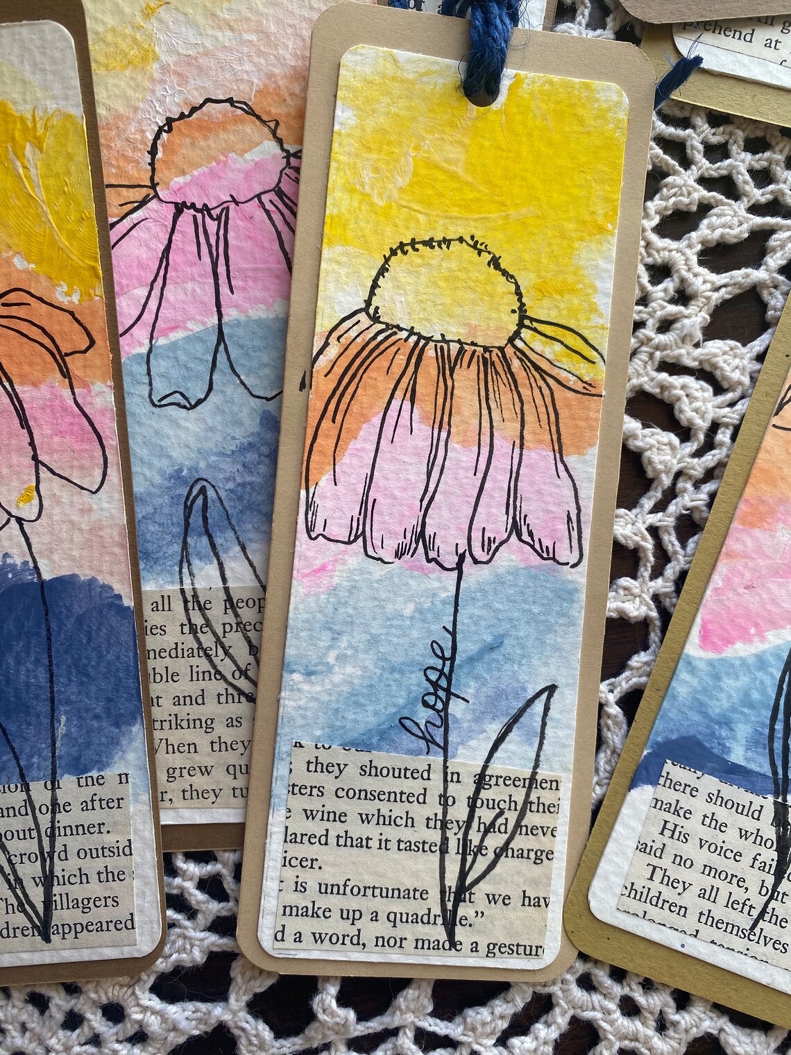 Personalized Watercolor Ink Bookmark - Etsy