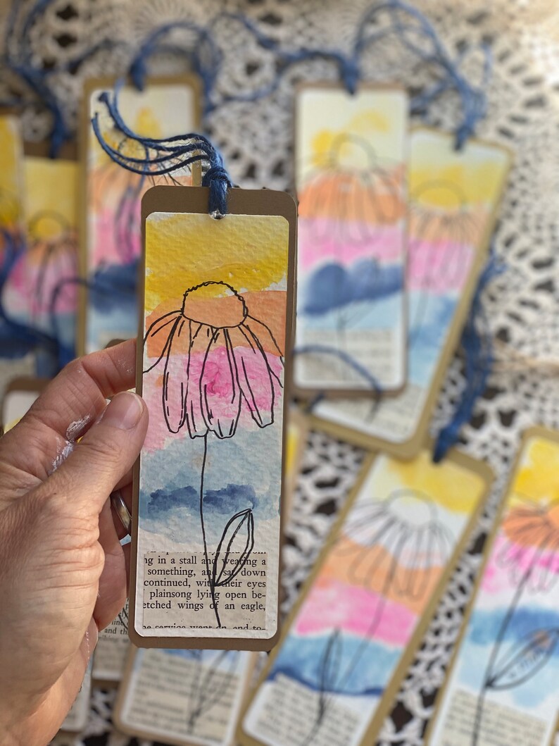 Personalized Watercolor Ink Bookmark - Etsy