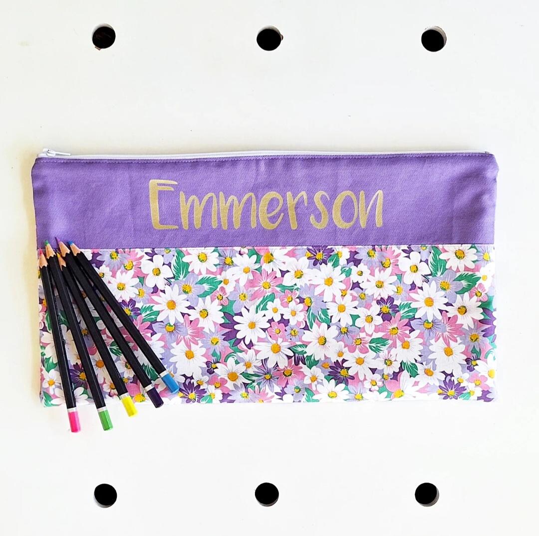 Daisy Pencil Case | Personalised Pencil Case | Floral Pencil Case ...