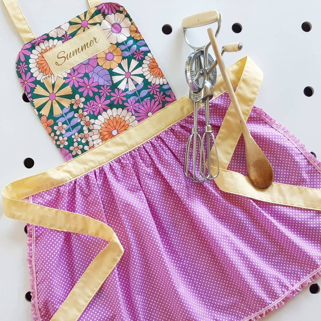 Retro Apron | Kids Apron | Children's Apron | Aprons for Kids | Girls ...