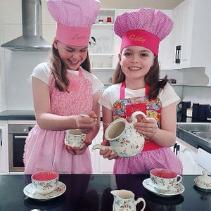 Barbie Apron Set | Barbie Inspired | Kids Apron and Hat | Kids Apron ...