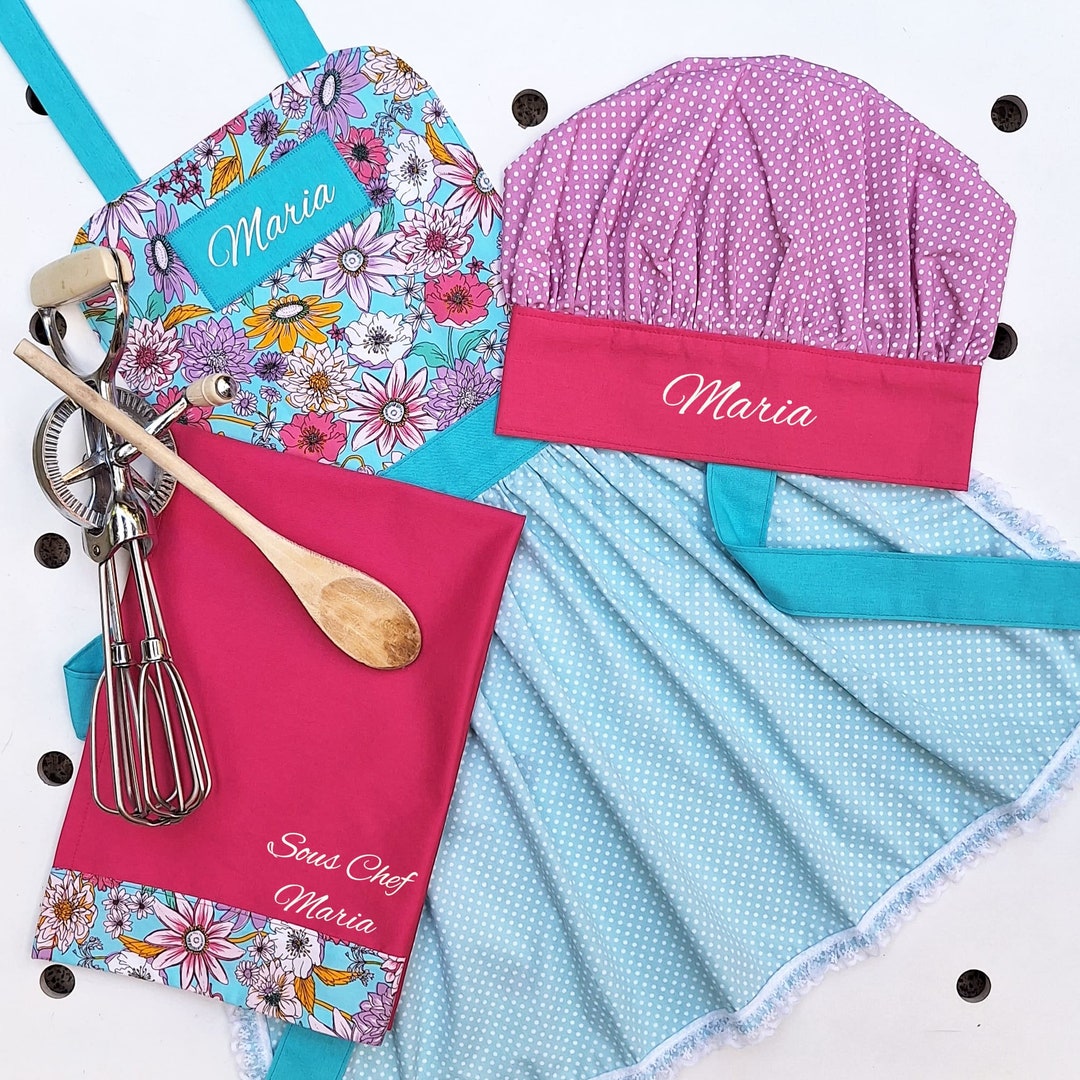 Kids Baking Set | Apron Gift Set | Personalised Baking Set | Girls ...