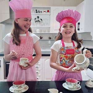 Barbie Apron Set | Barbie Inspired | Kids Apron and Hat | Kids Apron ...