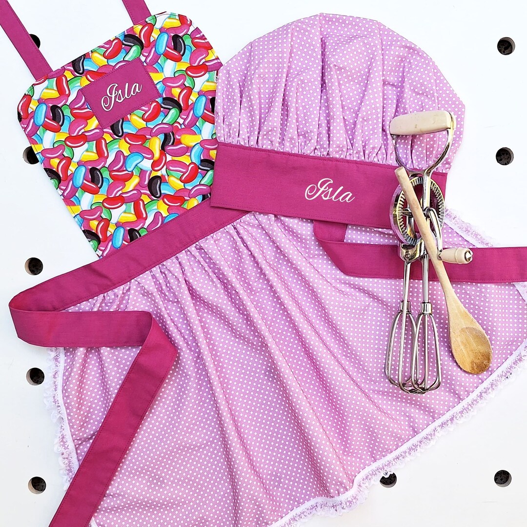 Jelly Bean Apron | Kids Cooking Set | Girls Baking Aprons | Little Girl ...