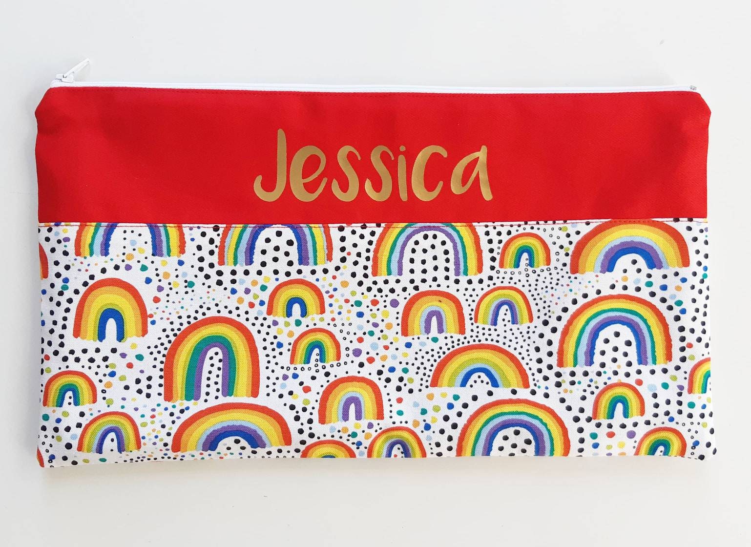 Rainbow Pencil Case Kids Pencil Case Teacher Gift Back | Etsy