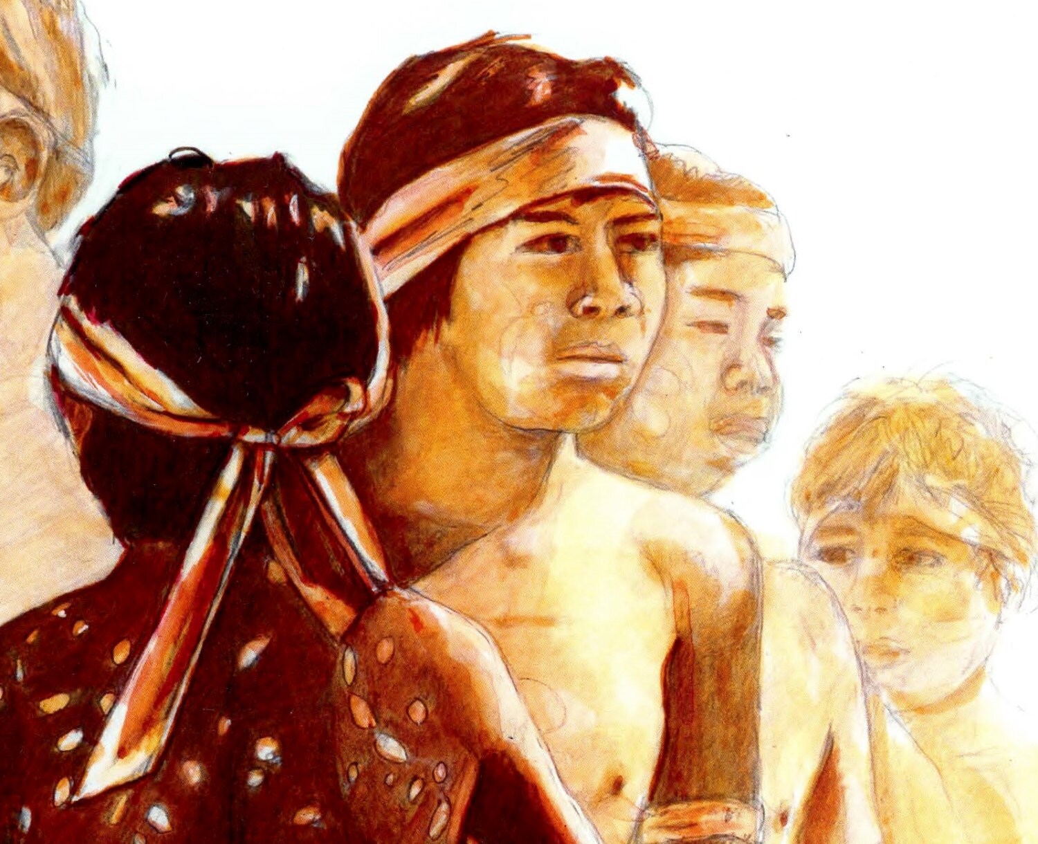 Awaiting Ceremony" Native American Pueblo Indian Children Dancer Pencil ...