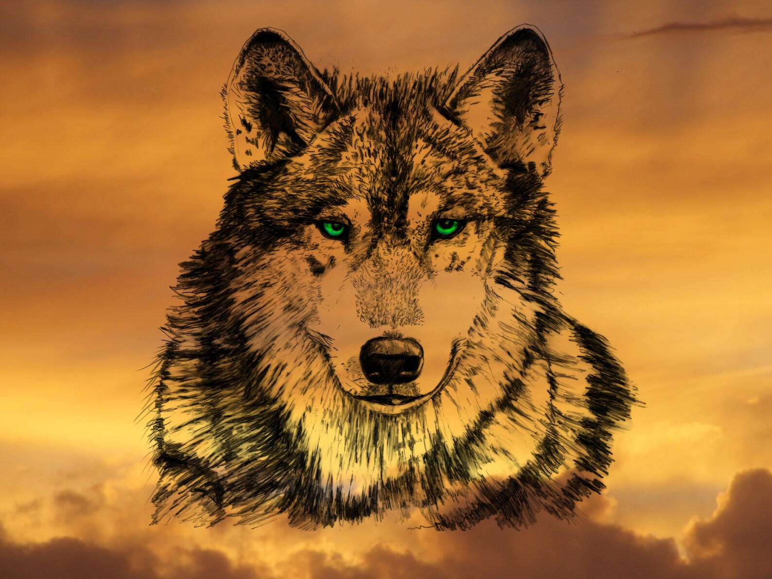Choose Blue/gold Pure Spirit WOLF (TALA) Wolf Native American Myth ...