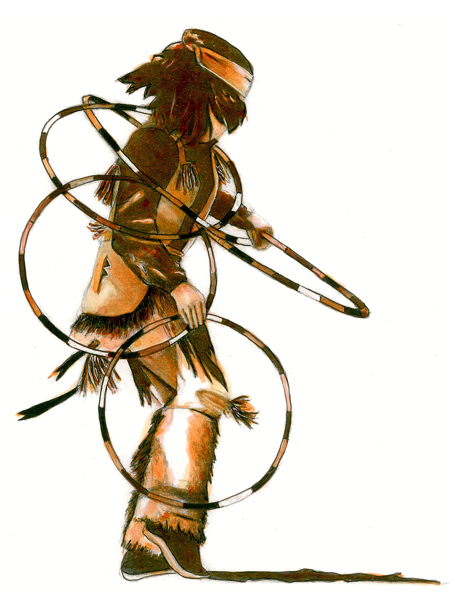 HOOPS Native American Indian Hoop Ceremony Dancer Southwest Paintings ...